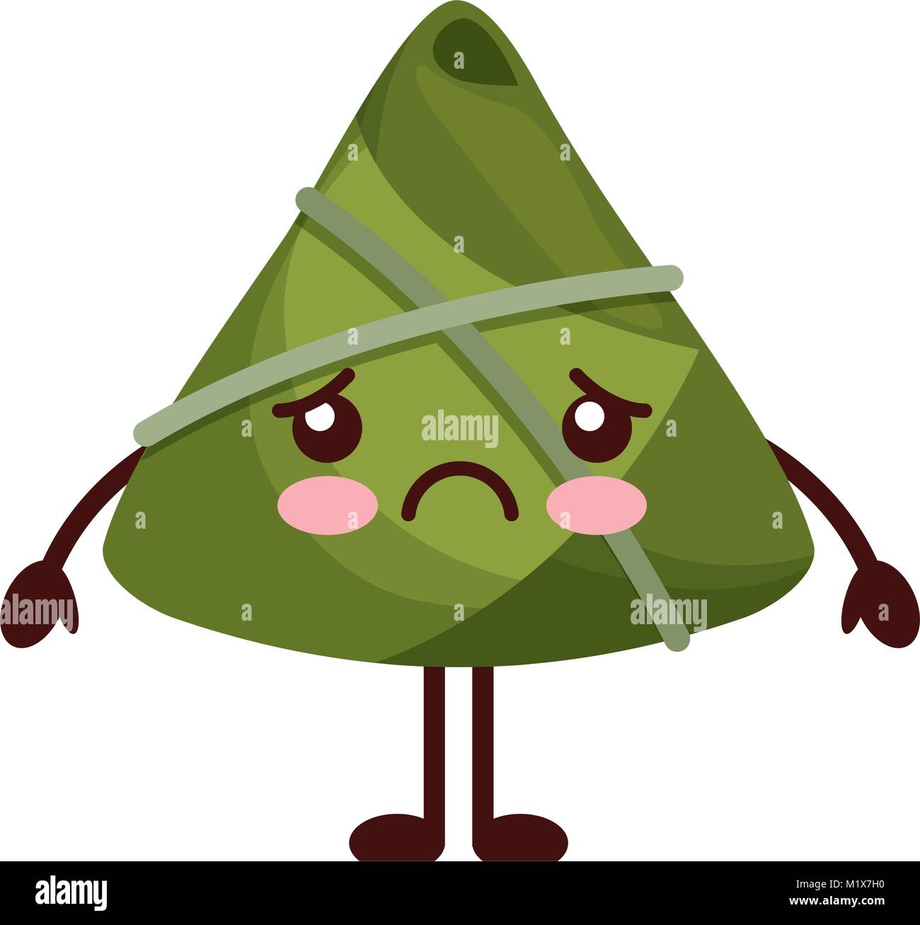 kawaii sad rice dumpling cartoon Stock Vector Image & Art - Alamy