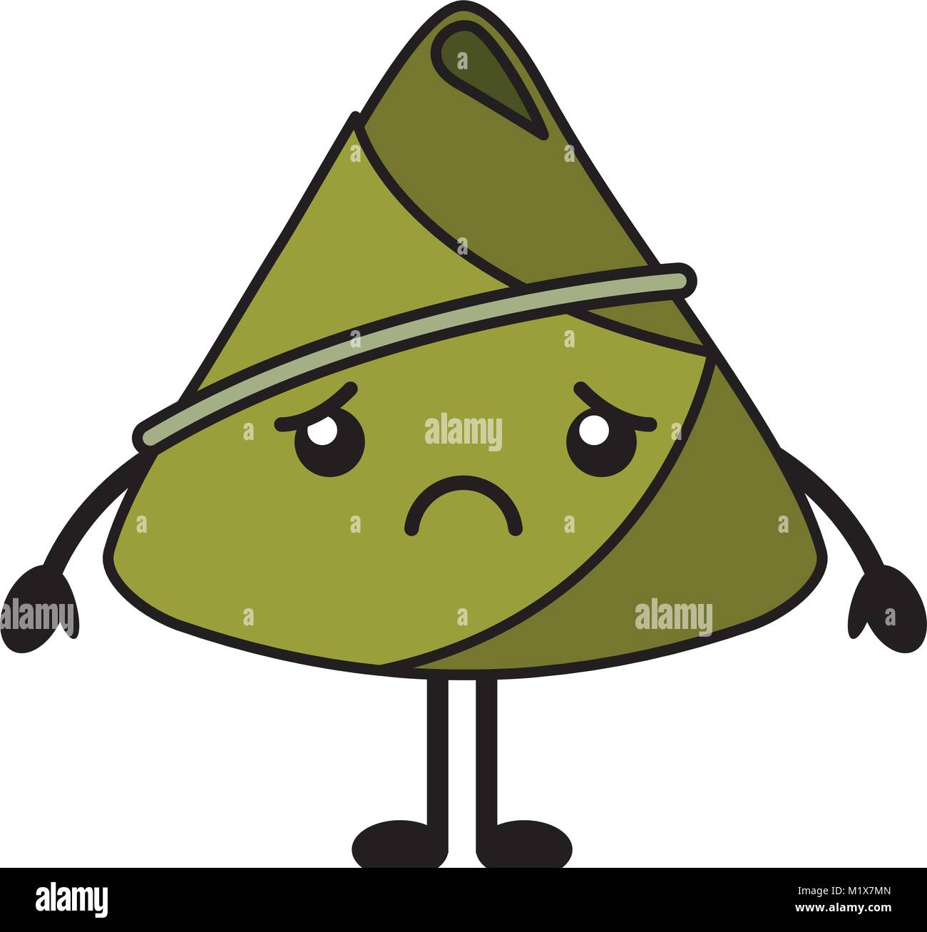 kawaii sad rice dumpling cartoon Stock Vector Image & Art - Alamy