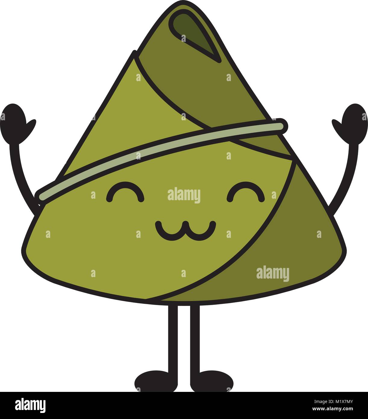 kawaii happy rice dumpling cartoon Stock Vector Image & Art - Alamy