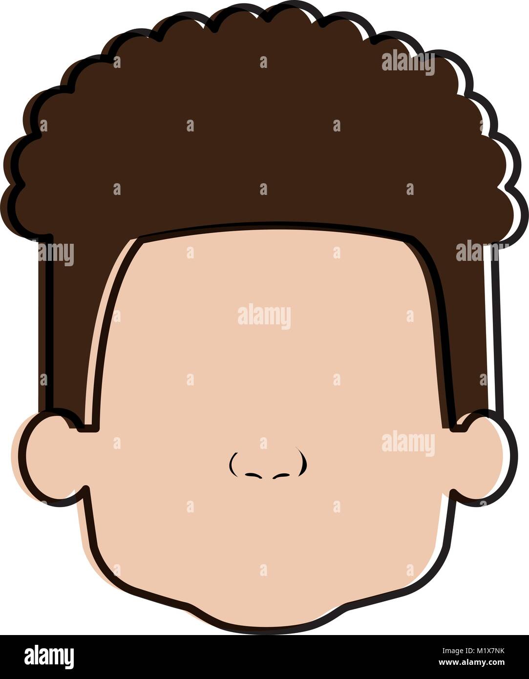 cute and little boy head Stock Vector Image & Art - Alamy