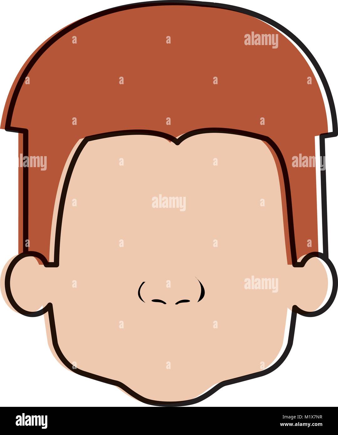cute and little boy head Stock Vector Image & Art - Alamy