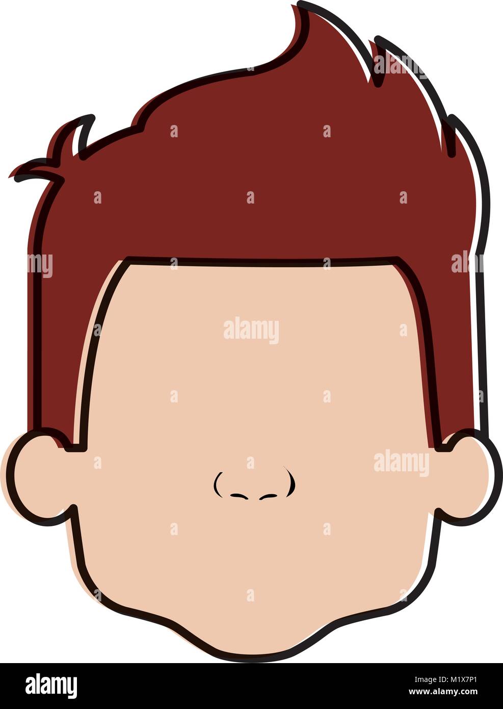 cute and little boy head Stock Vector Image & Art - Alamy