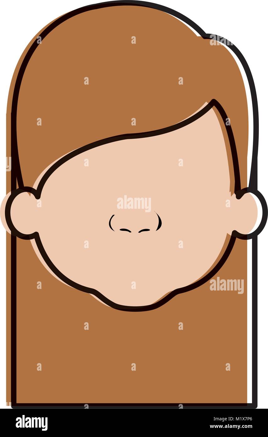 cute and little girl head Stock Vector Image & Art - Alamy