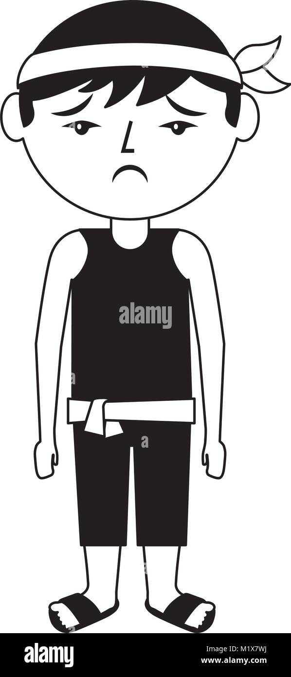 sad cartoon chinese man standing Stock Vector Image & Art - Alamy