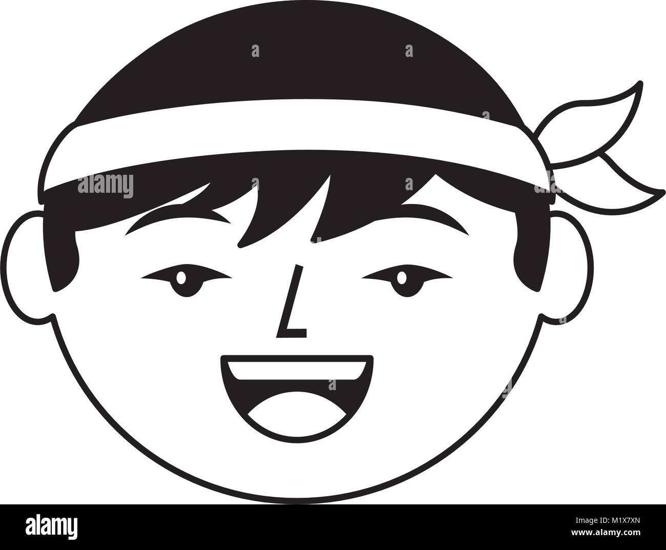 cartoon face cartoon happy chinese man Stock Vector Image & Art - Alamy