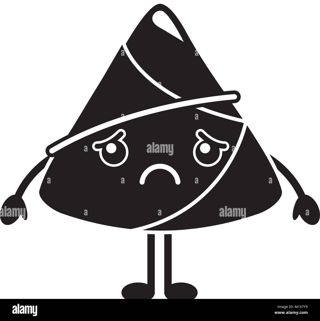 kawaii sad rice dumpling cartoon Stock Vector Image & Art - Alamy