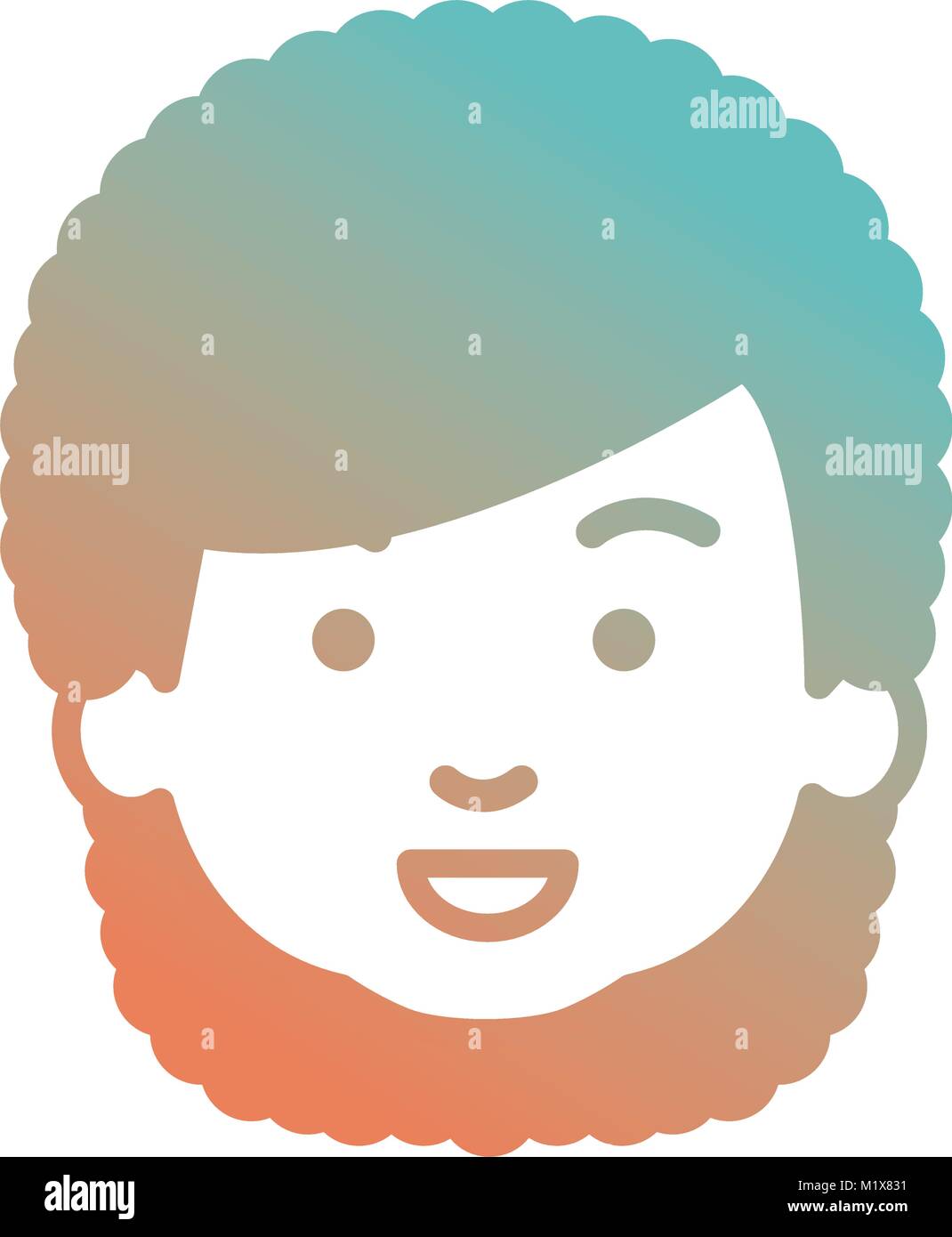 cute and little girl head Stock Vector Image & Art - Alamy
