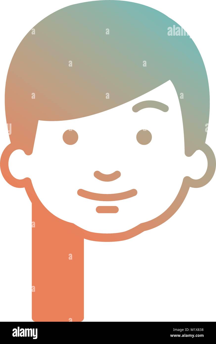 cute and little girl head Stock Vector Image & Art - Alamy