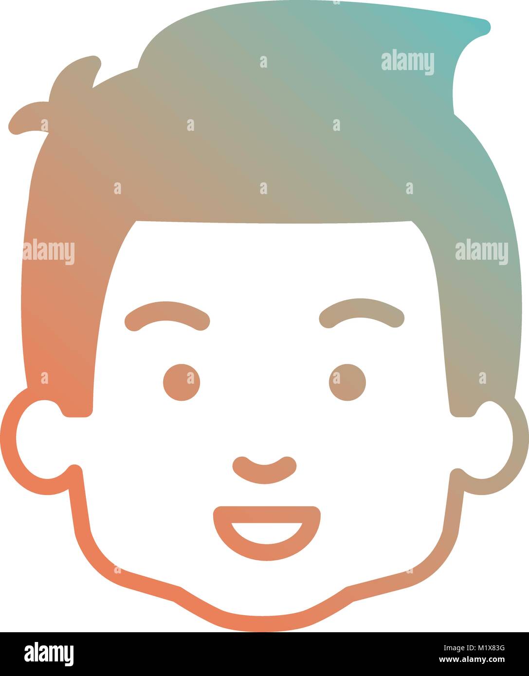 cute and little boy head Stock Vector Image & Art - Alamy