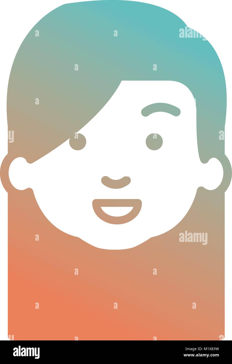 cute and little girl head Stock Vector Image & Art - Alamy
