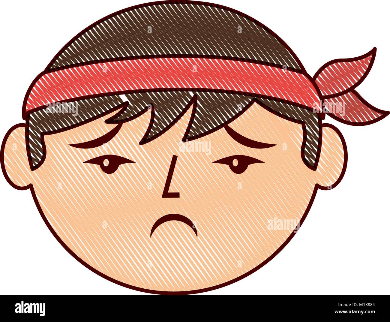 cartoon sad face chinese man Stock Vector Image & Art - Alamy