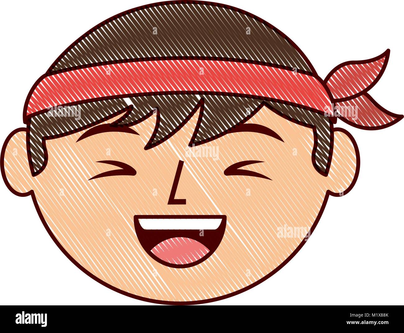 cartoon face laughing chinese man Stock Vector Image & Art - Alamy