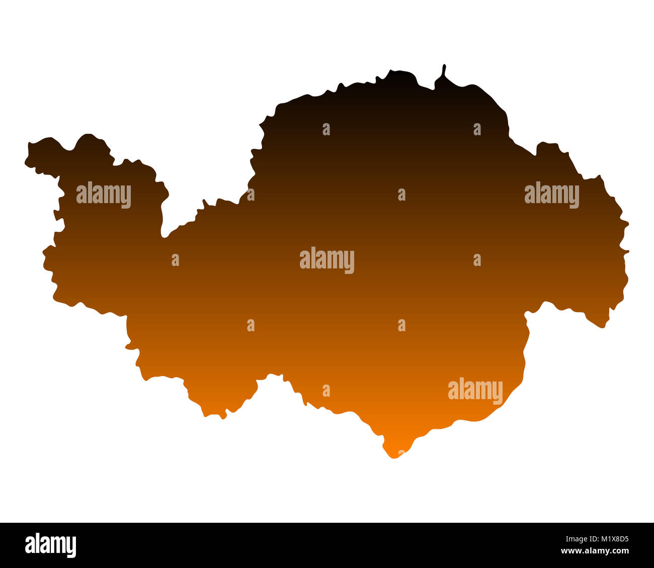 Map of Lower Bavaria Stock Photo - Alamy