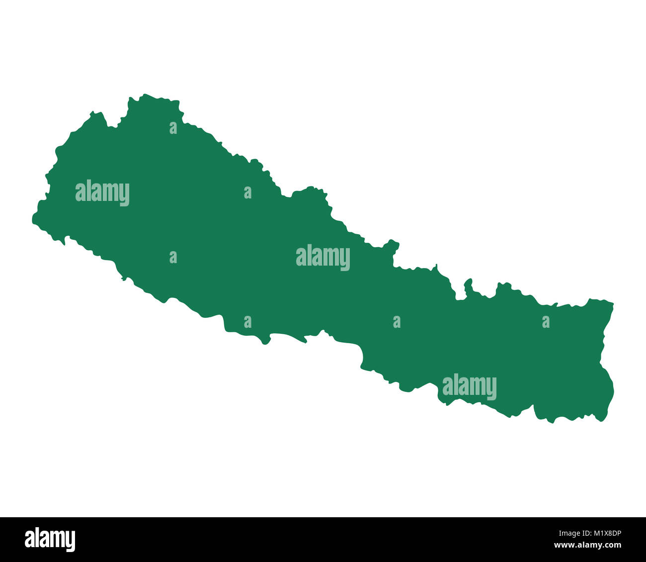 Map of Nepal Stock Photo - Alamy