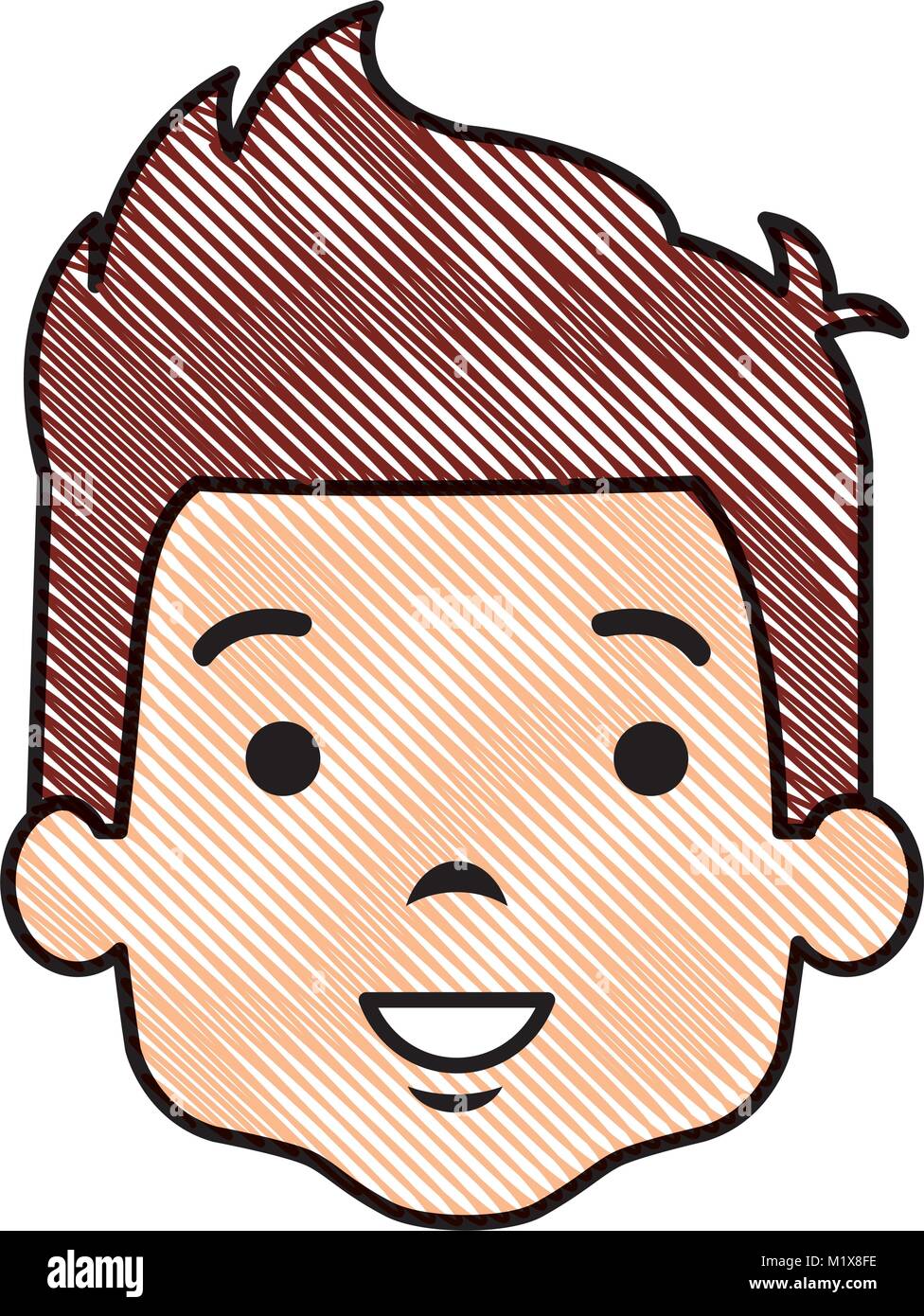 cute and little boy head Stock Vector Image & Art - Alamy