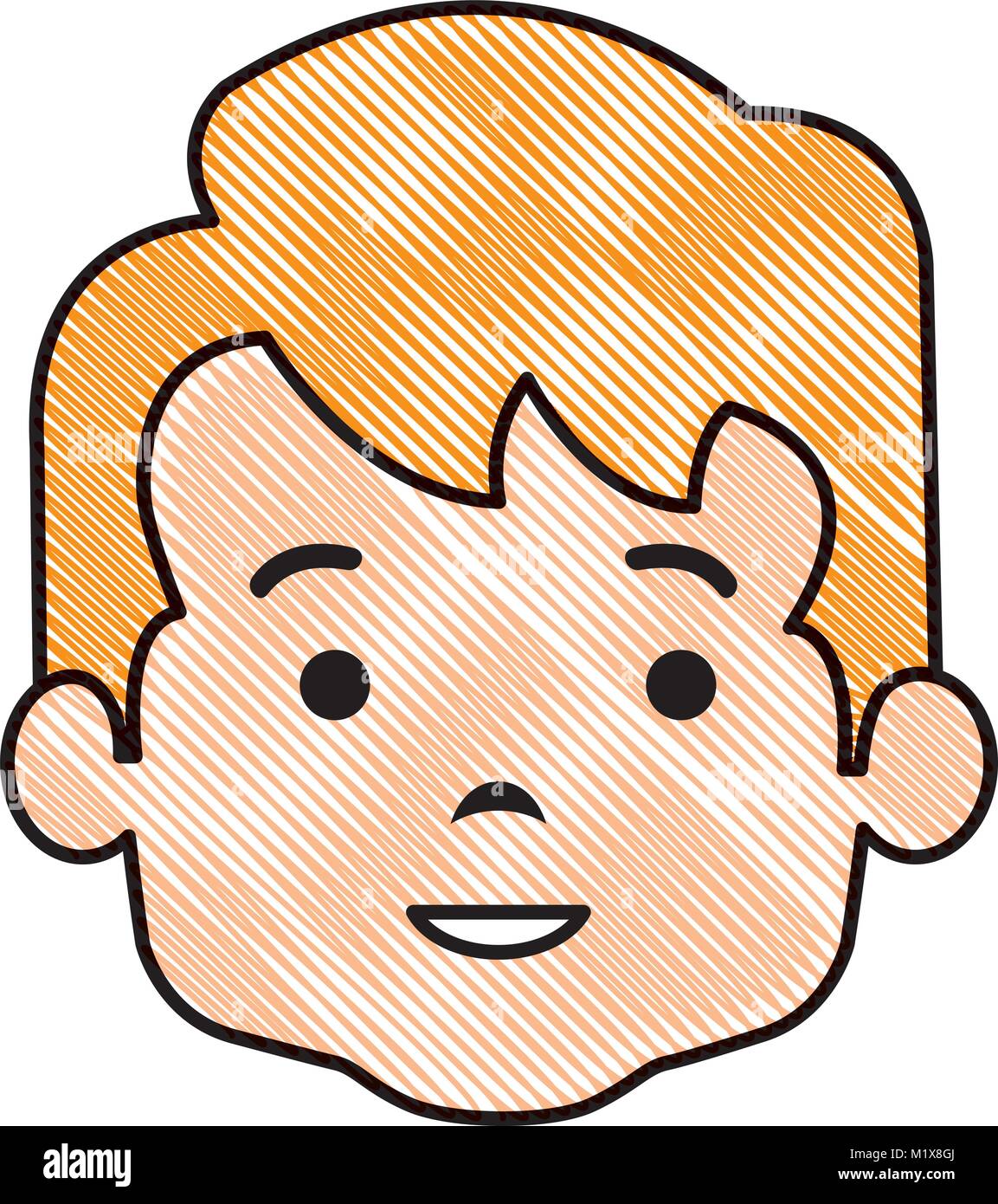 cute and little boy head Stock Vector Image & Art - Alamy