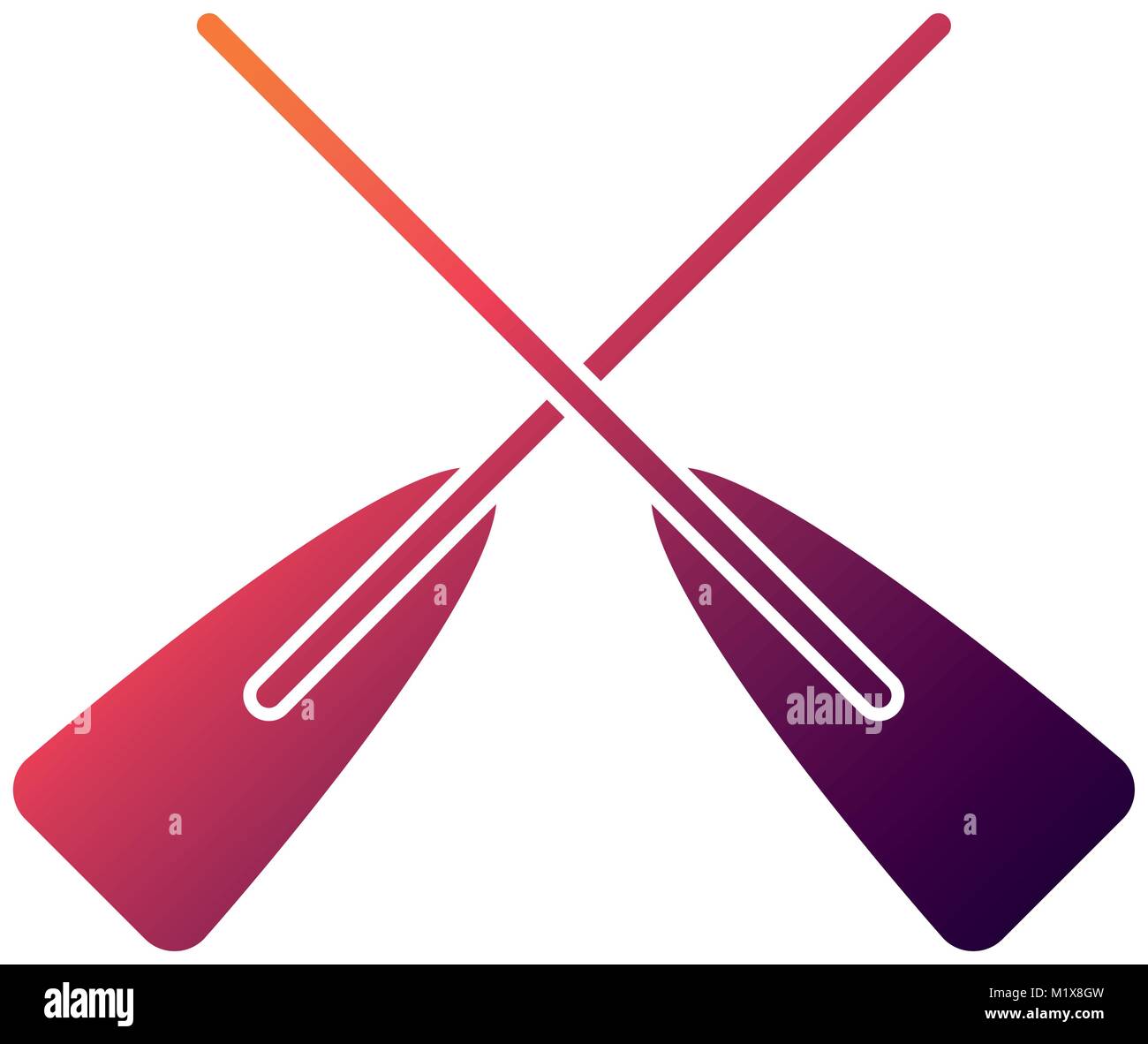 Rowing oars crossed hi-res stock photography and images - Alamy