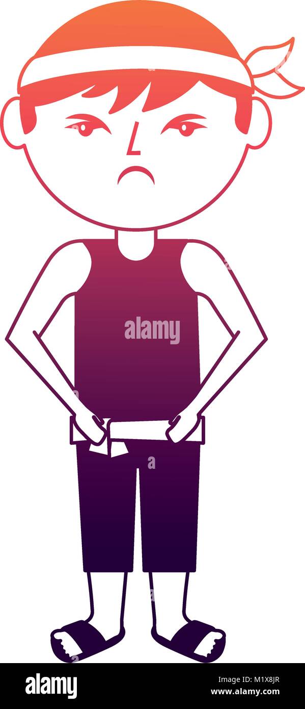 angry cartoon chinese man standing Stock Vector Image & Art - Alamy