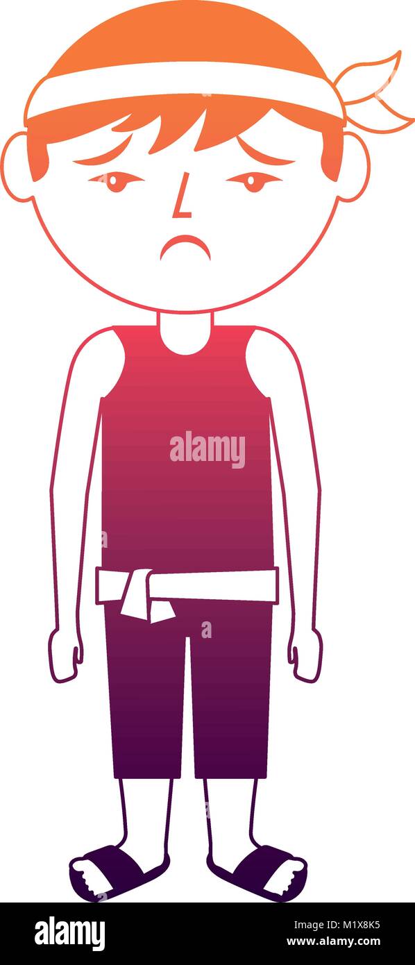 sad cartoon chinese man standing Stock Vector Image & Art - Alamy