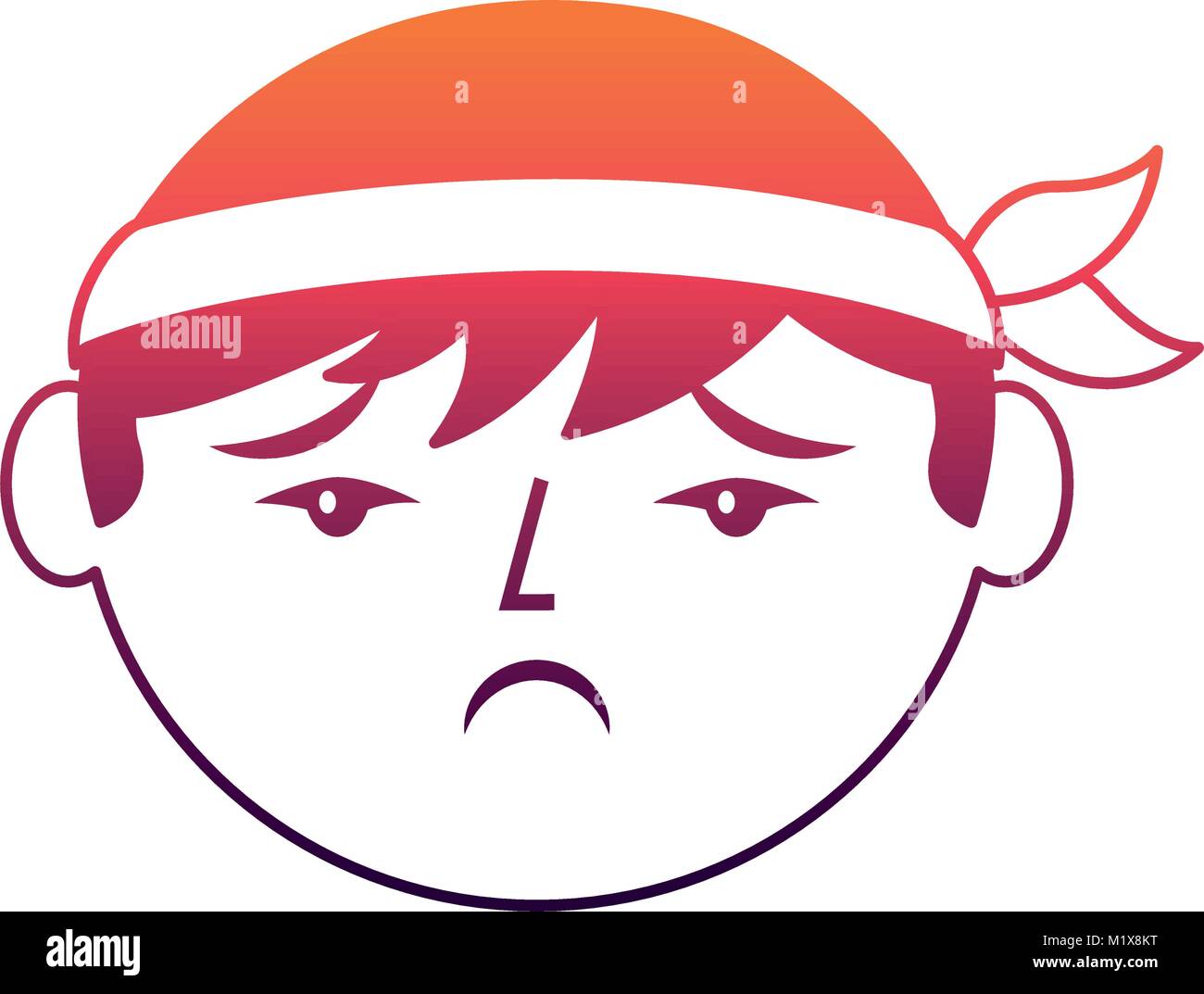 cartoon sad face chinese man Stock Vector Image & Art - Alamy