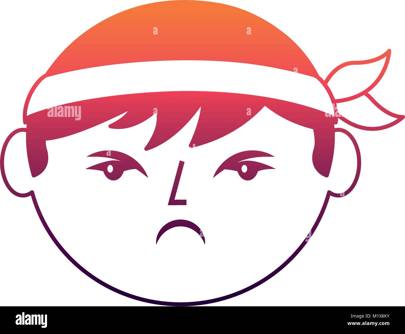 cartoon face angry chinese man Stock Vector Image & Art - Alamy