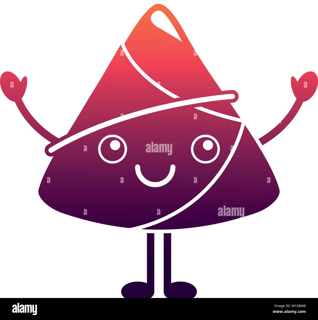 kawaii happy rice dumpling cartoon Stock Vector Image & Art - Alamy