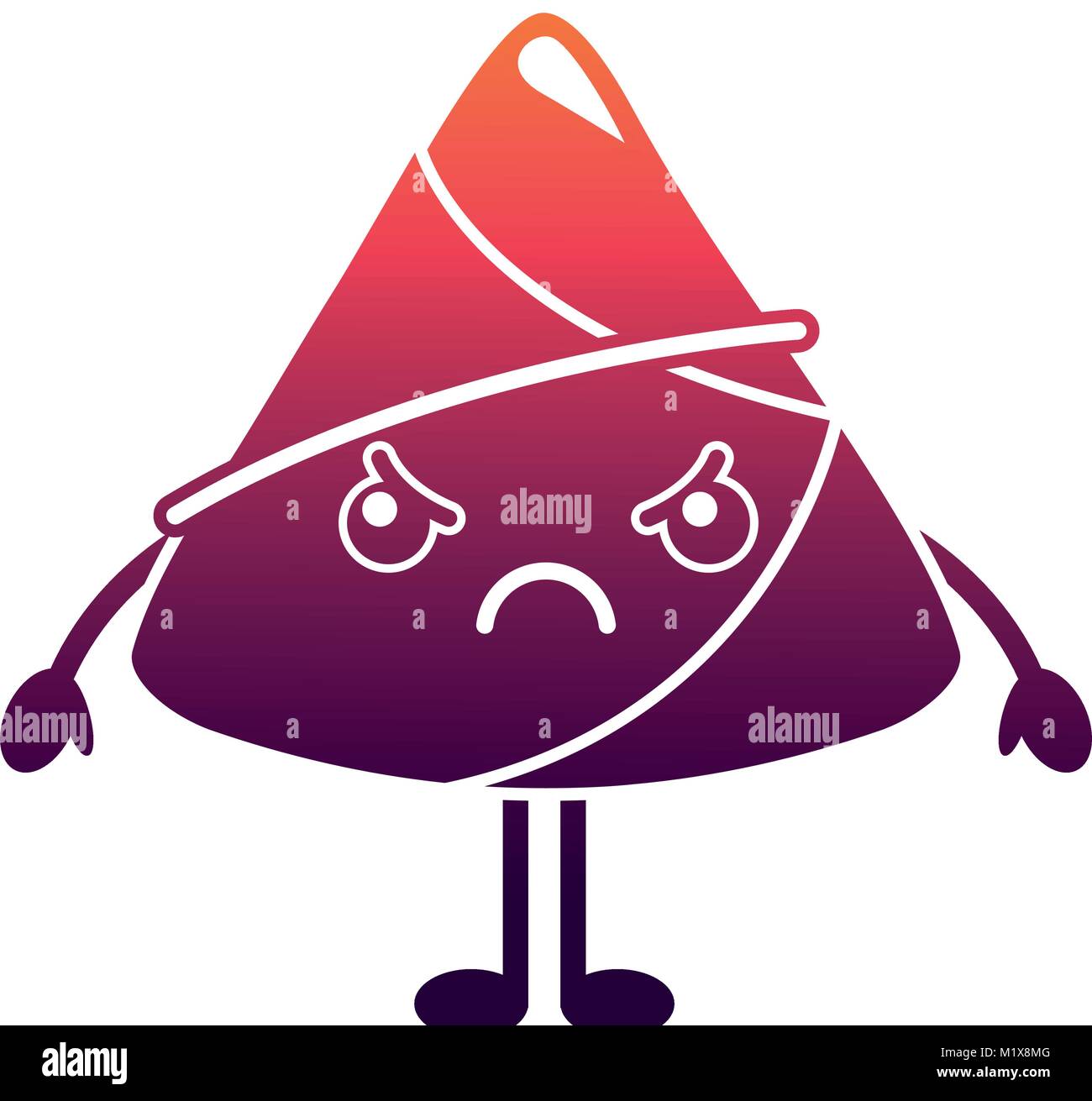 kawaii angry rice dumpling cartoon Stock Vector Image & Art - Alamy