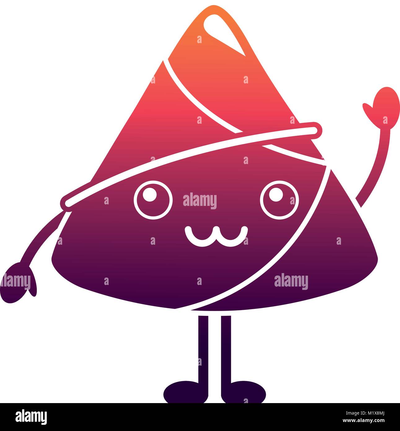 kawaii happy rice dumpling greeting cartoon Stock Vector Image & Art ...