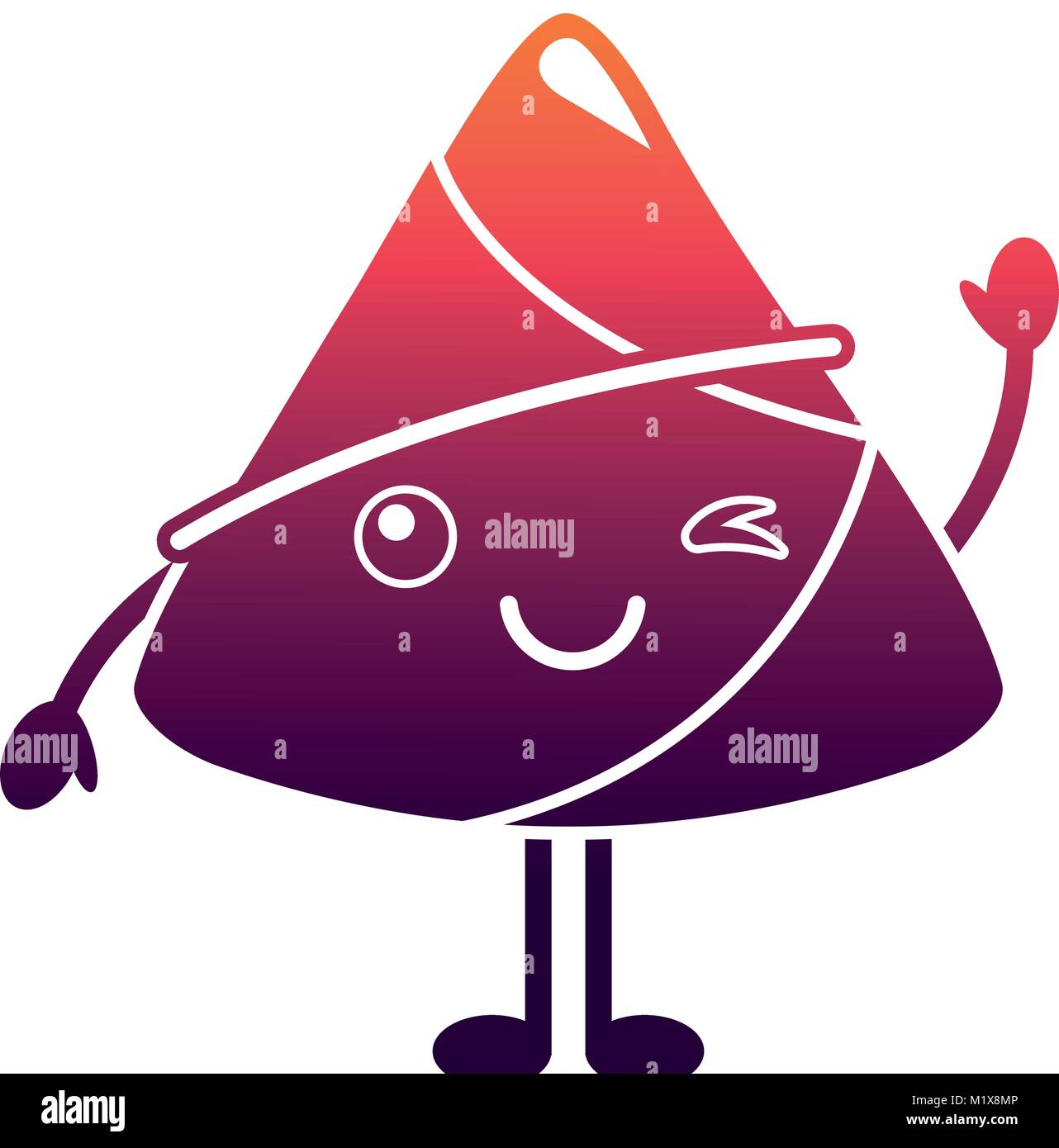 kawaii happy rice dumpling winking cartoon Stock Vector Image & Art - Alamy