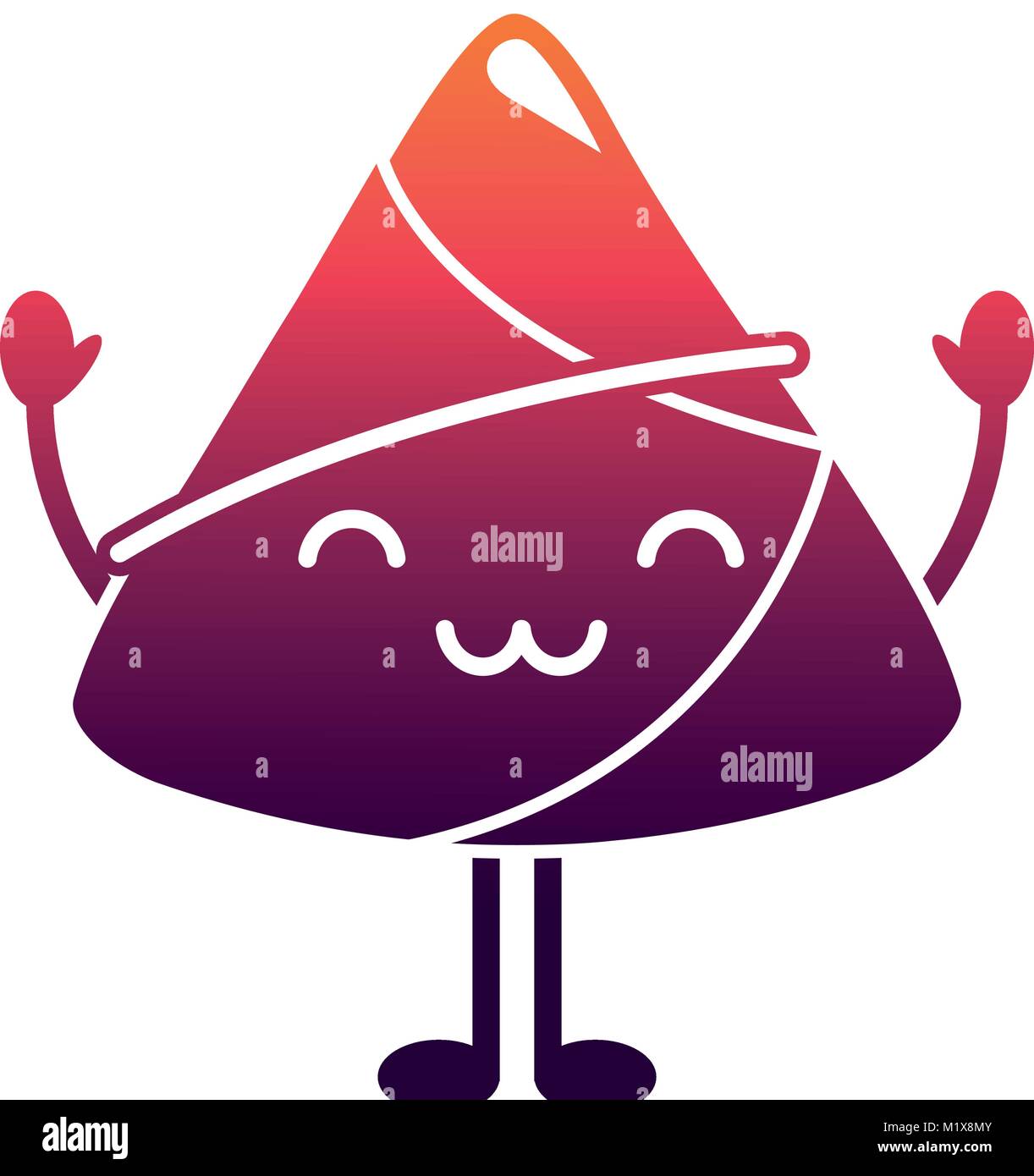 kawaii happy rice dumpling cartoon Stock Vector Image & Art - Alamy