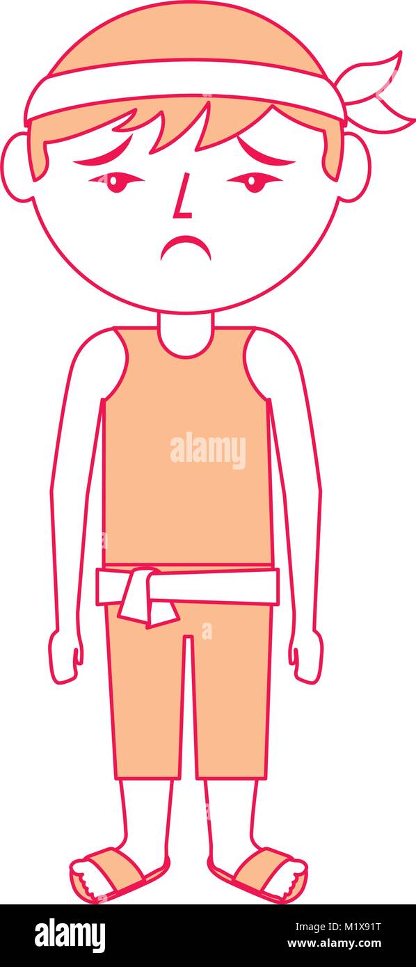 sad cartoon chinese man standing Stock Vector Image & Art - Alamy