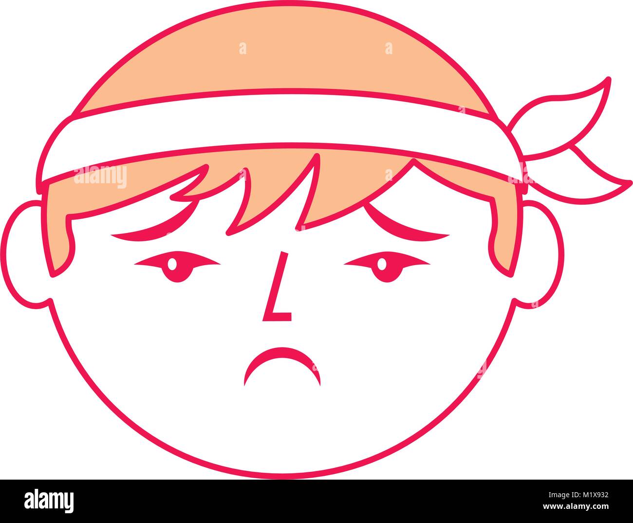cartoon sad face chinese man Stock Vector Image & Art - Alamy