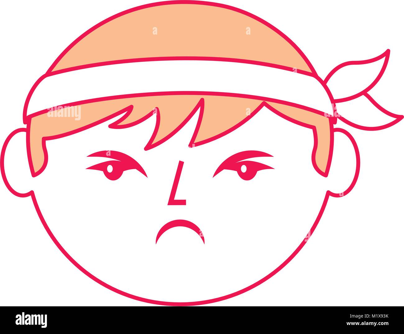 cartoon face angry chinese man Stock Vector Image & Art - Alamy