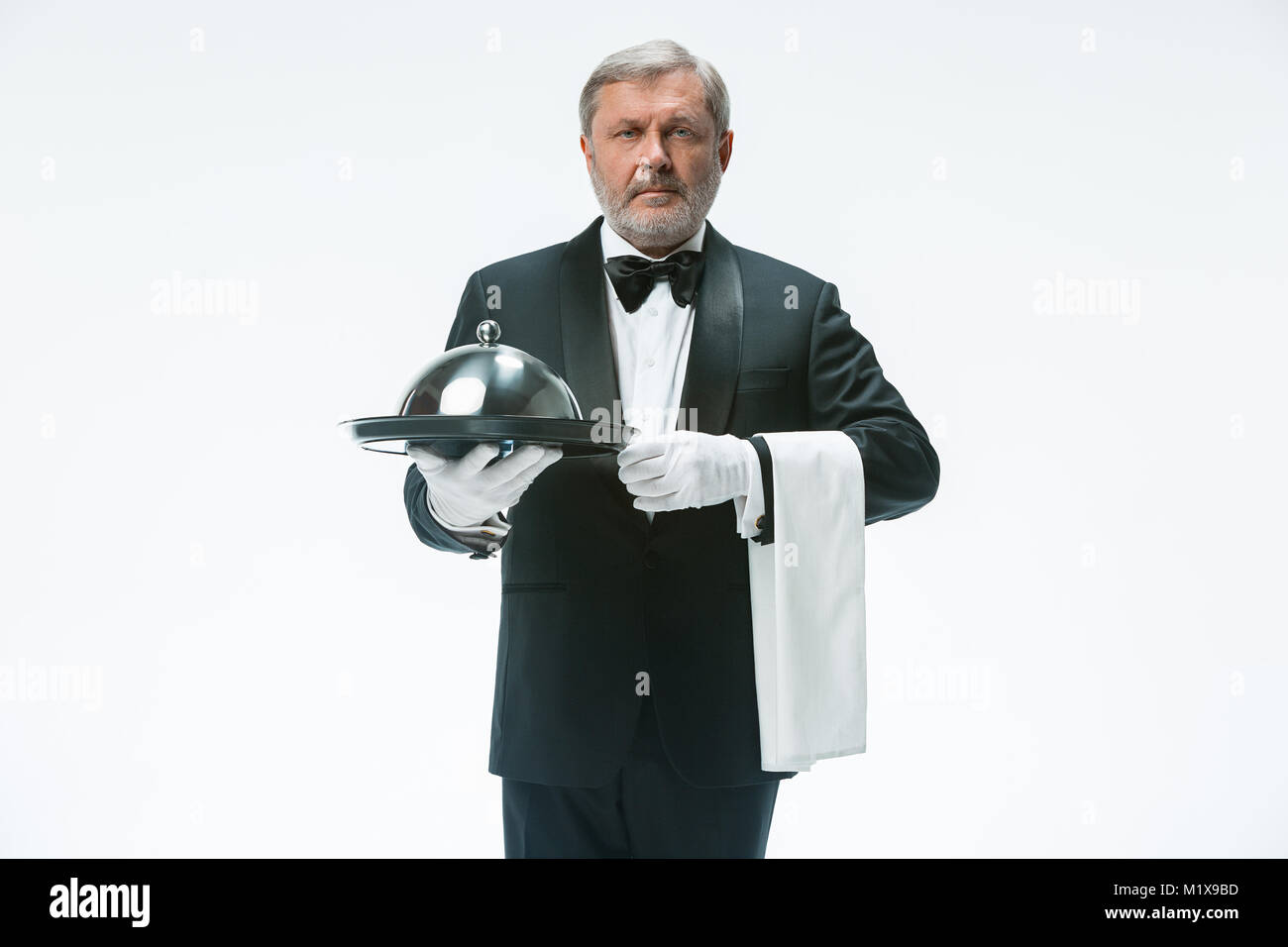 Vintage waiter tray hi-res stock photography and images - Alamy