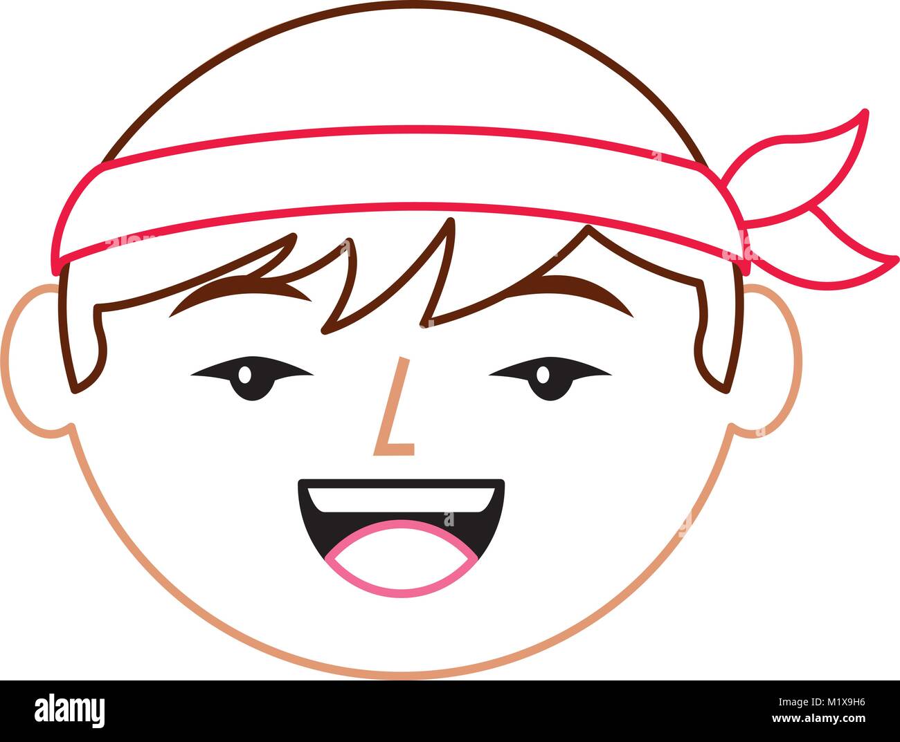 cartoon face cartoon happy chinese man Stock Vector Image & Art - Alamy