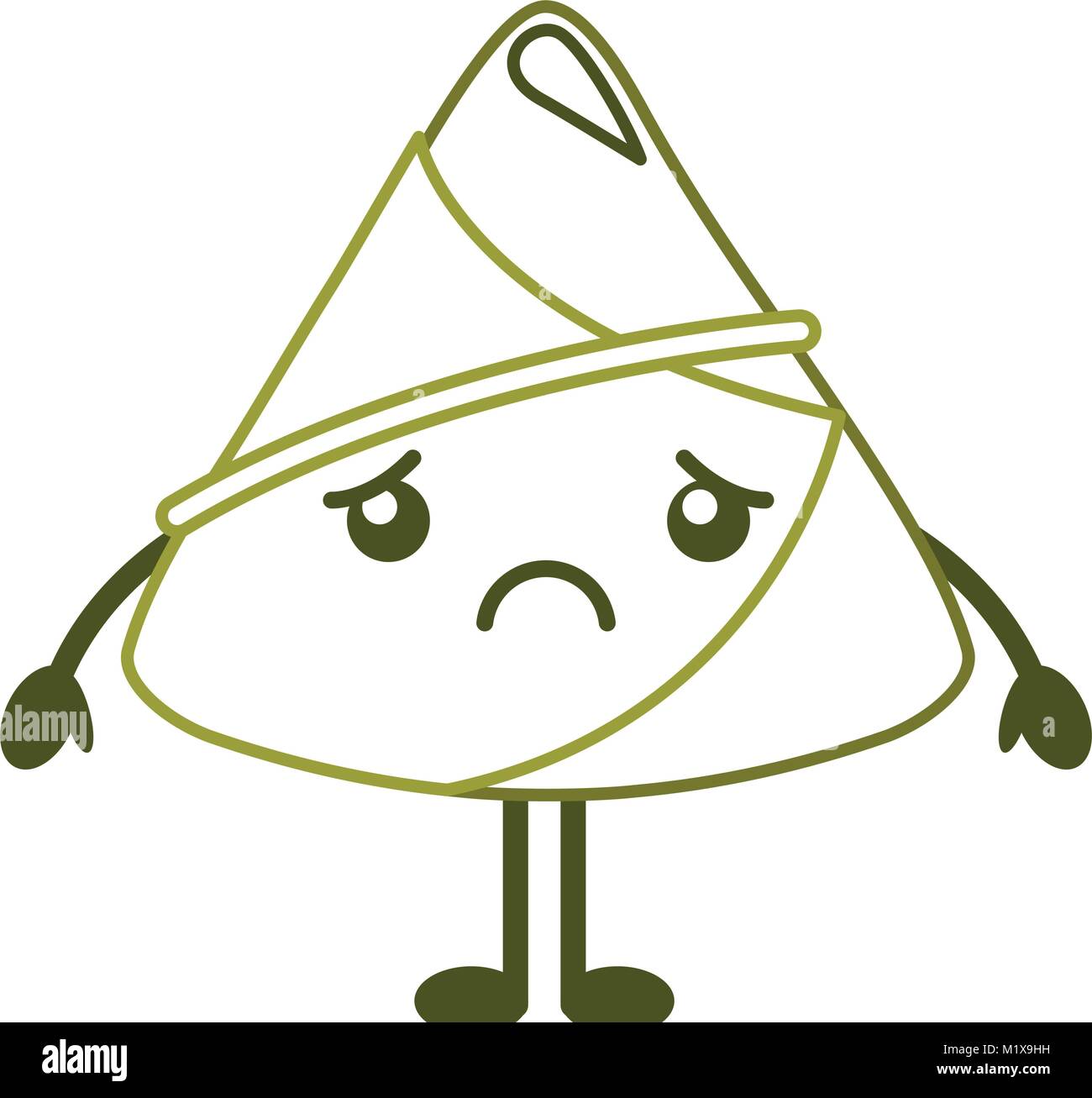 kawaii sad rice dumpling cartoon Stock Vector Image & Art - Alamy