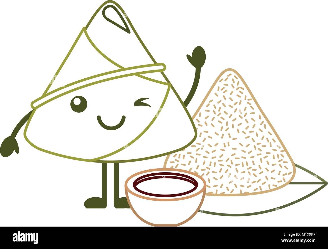 Rice dumpling chinese sweet Stock Vector Images - Alamy