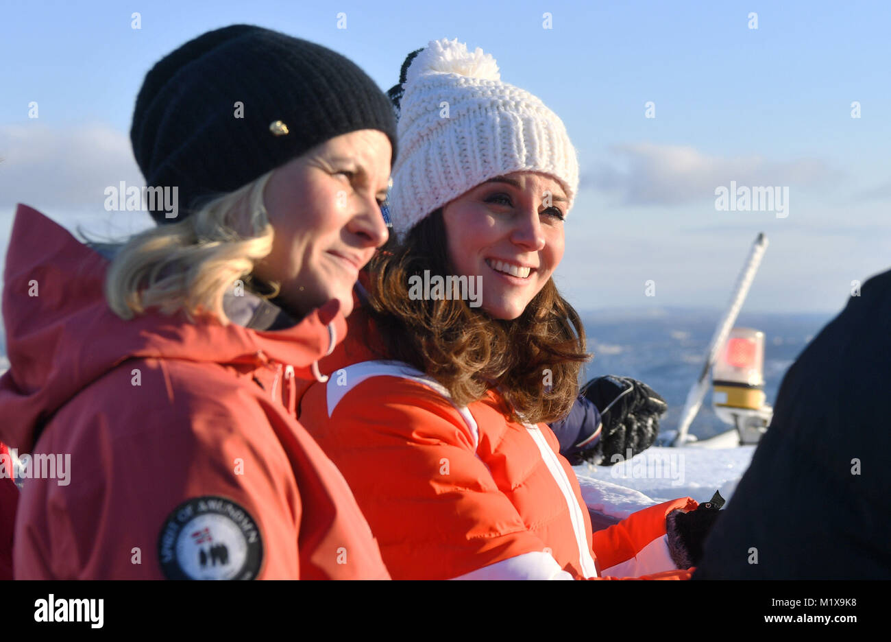 The Duchess of Cambridge and Princess Mette-Marit before meeting junior ...
