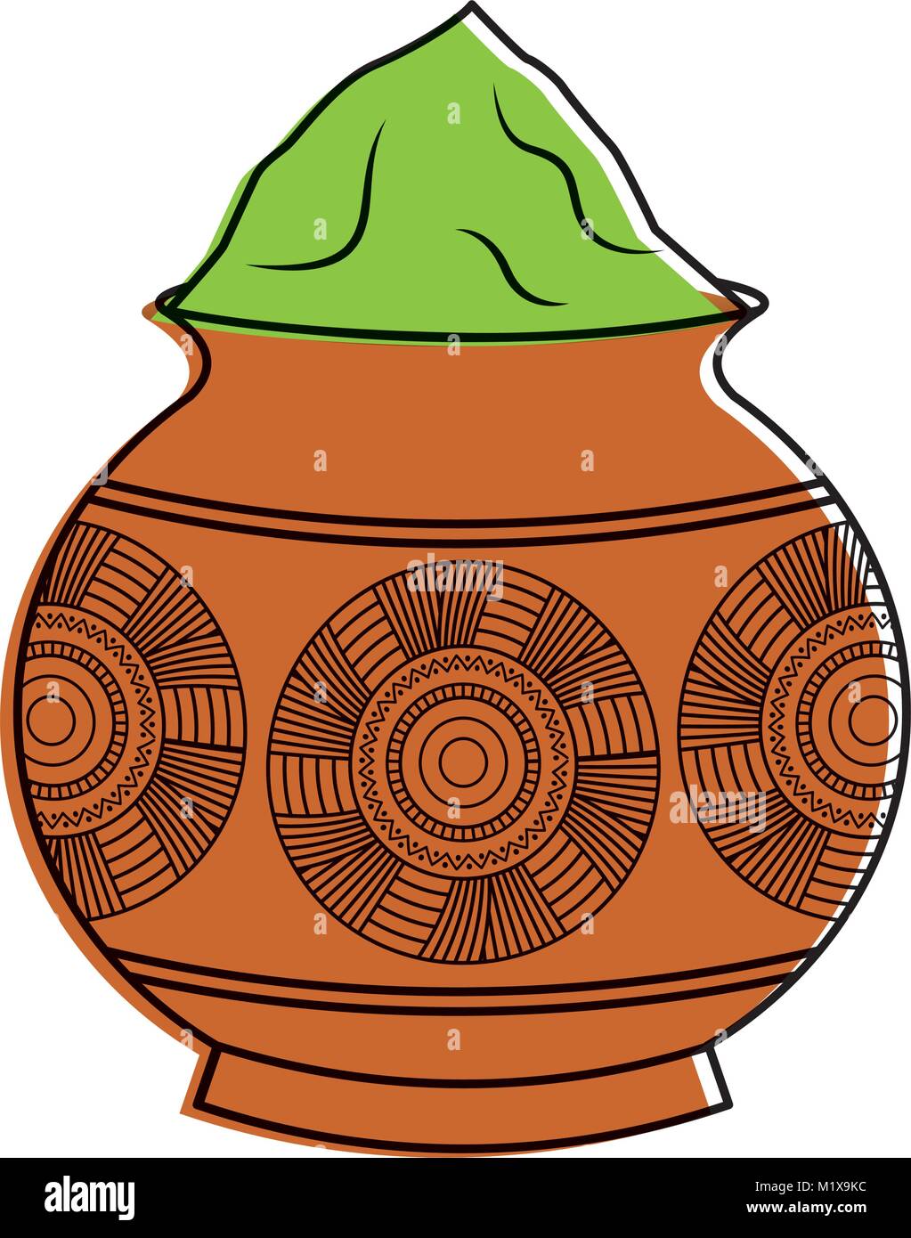 powder color mud pot and mandala Stock Vector Image & Art - Alamy