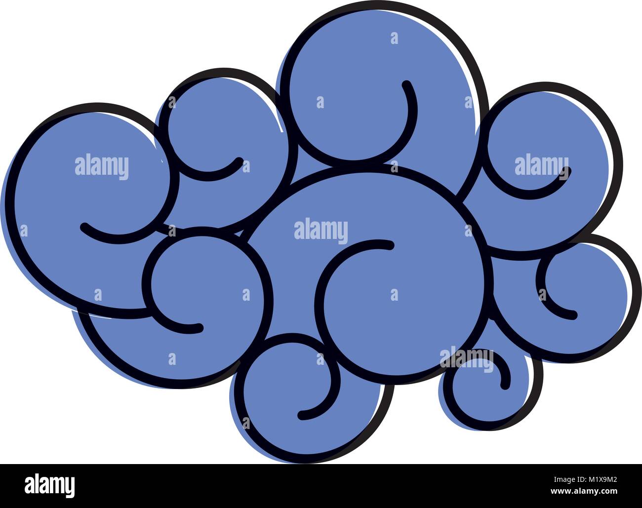 blue cloud weather climate cartoon image Stock Vector Image & Art - Alamy