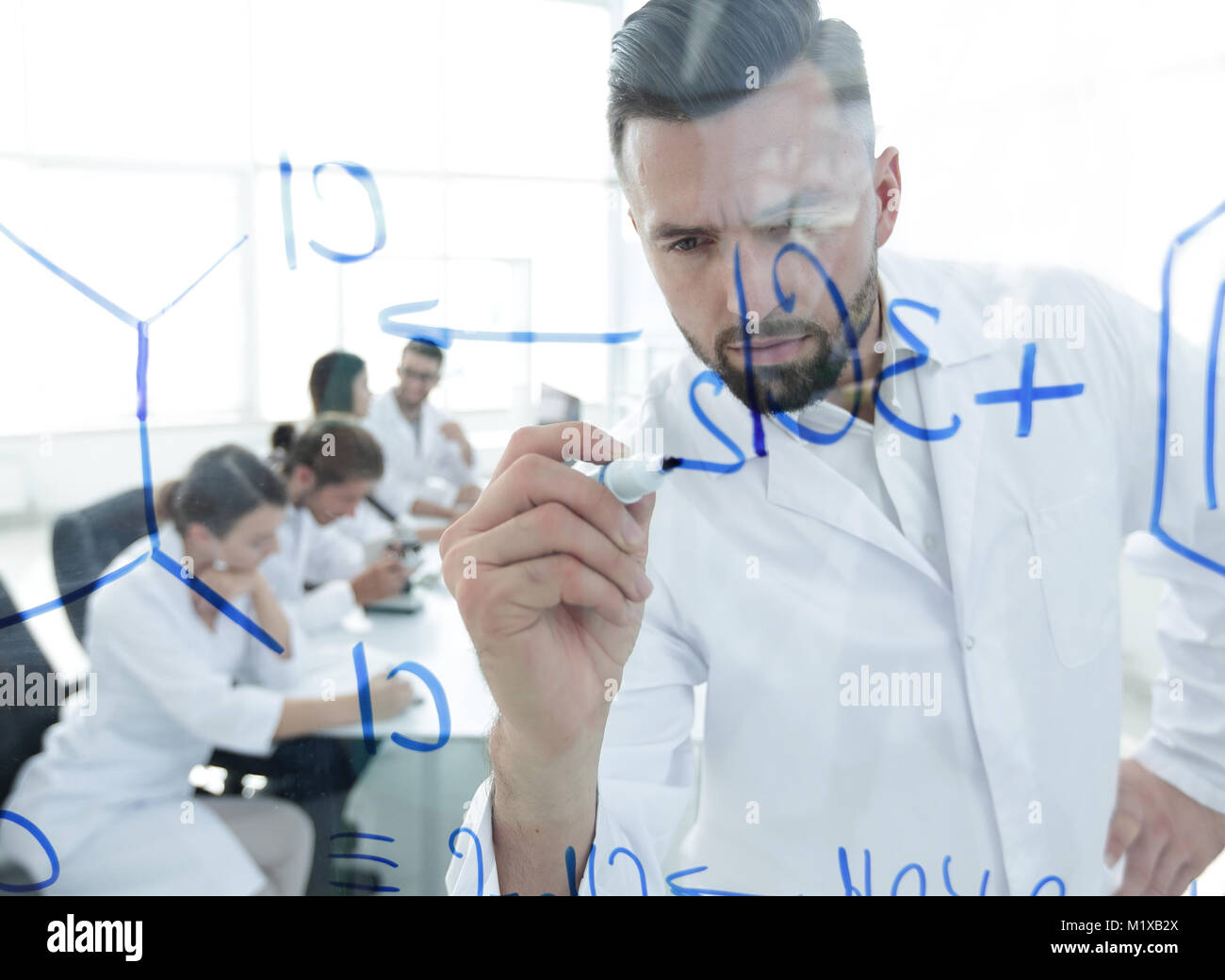Scientist virtual chemical formula hi-res stock photography and images ...