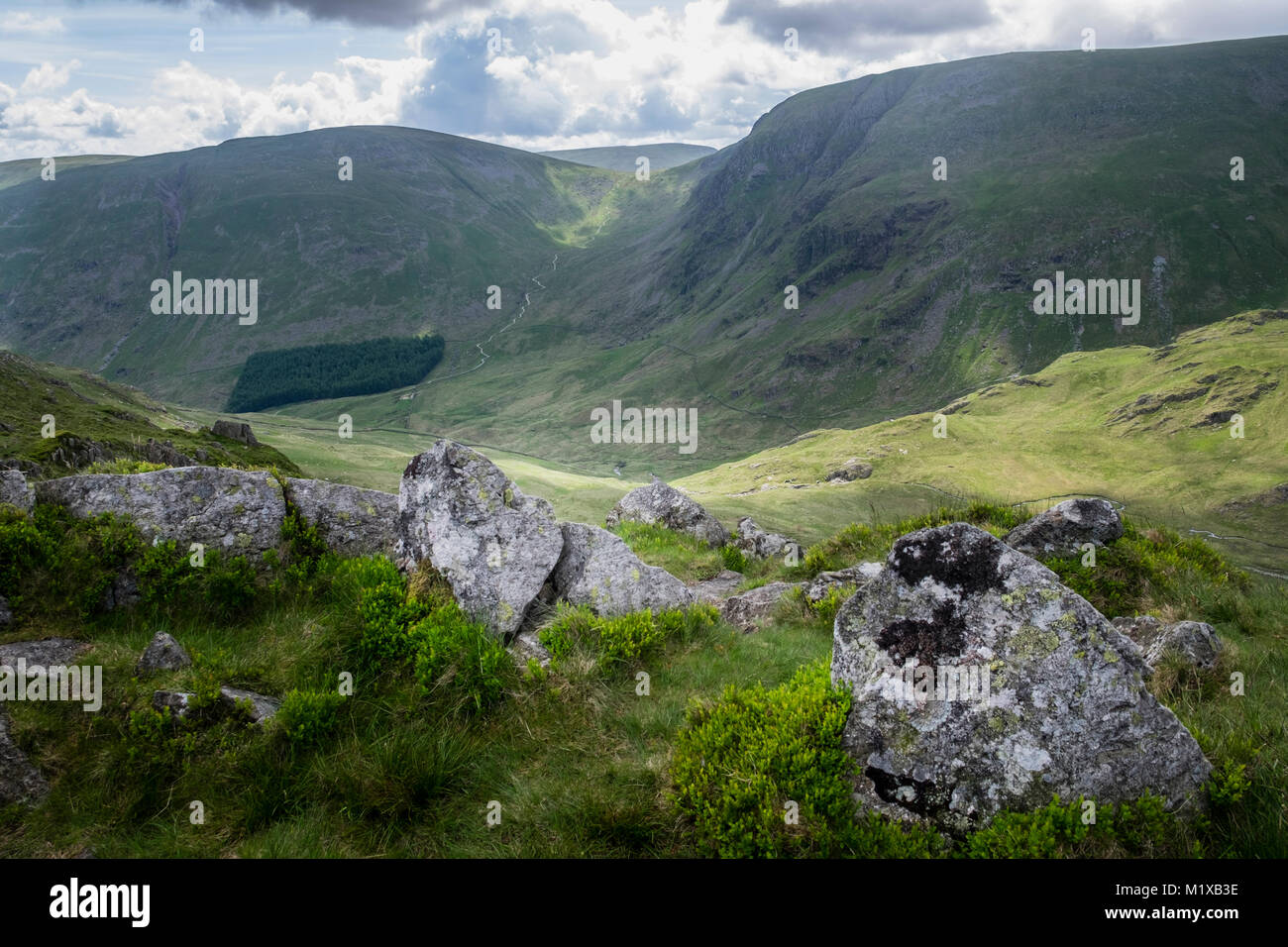 Blea Water tarn from Rough Crag, Haweswater, Cumbria, England Stock ...