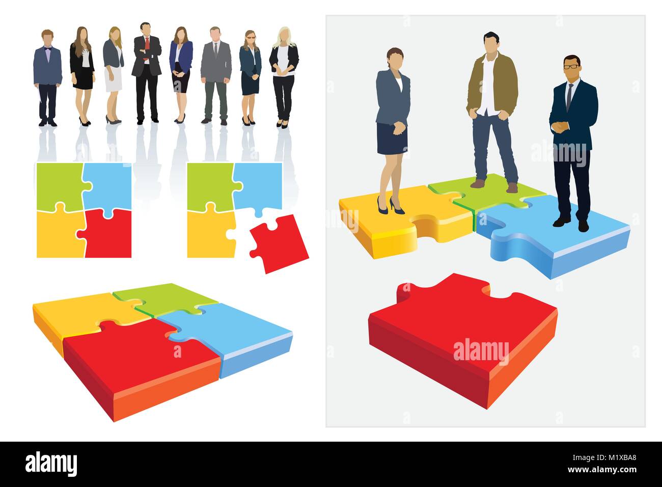 Create your own business team. Design elements. Businesspeople are ...