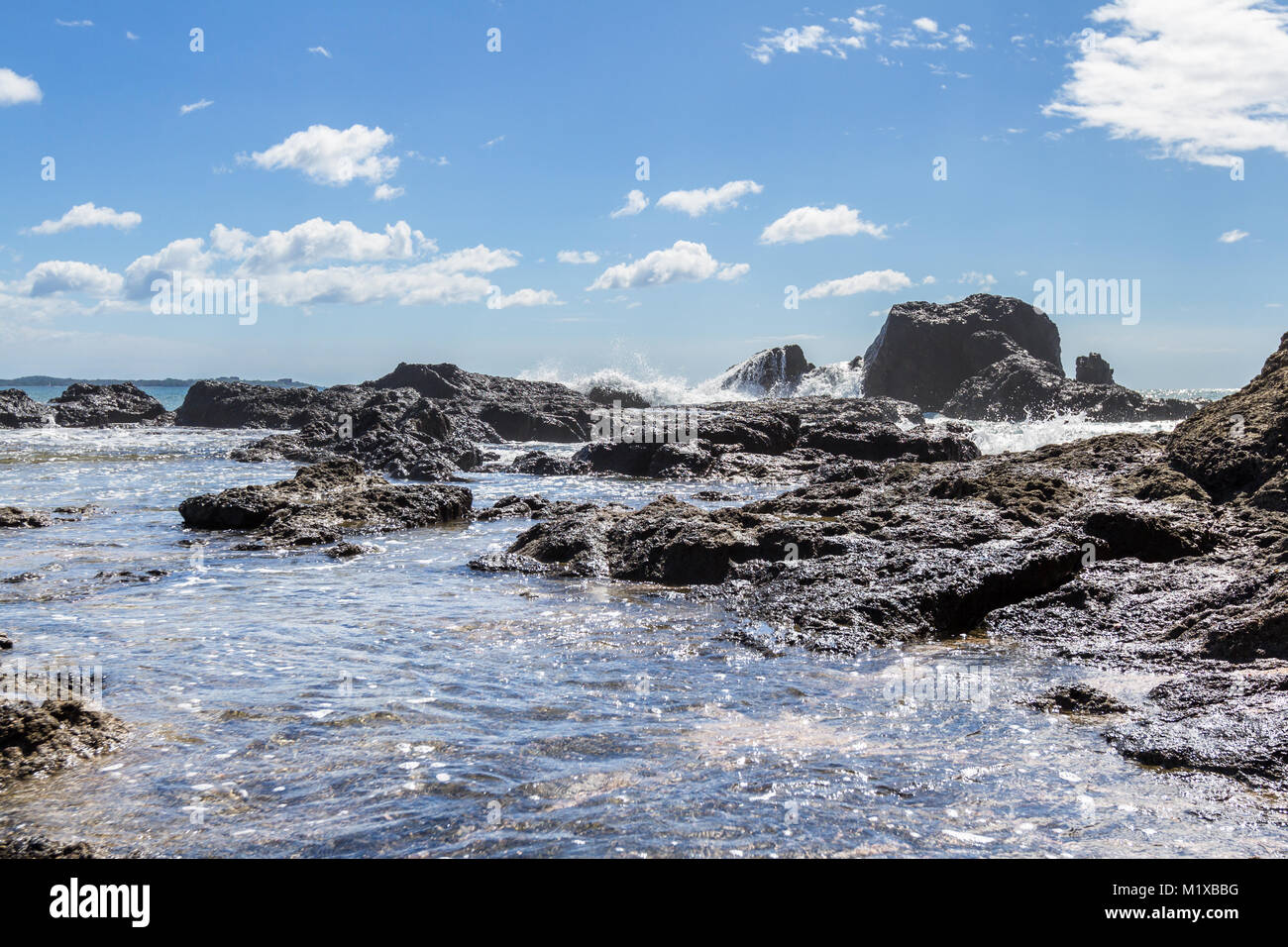 relaxing beach scene in Playa Grande Costa Rica with waves crashing ...