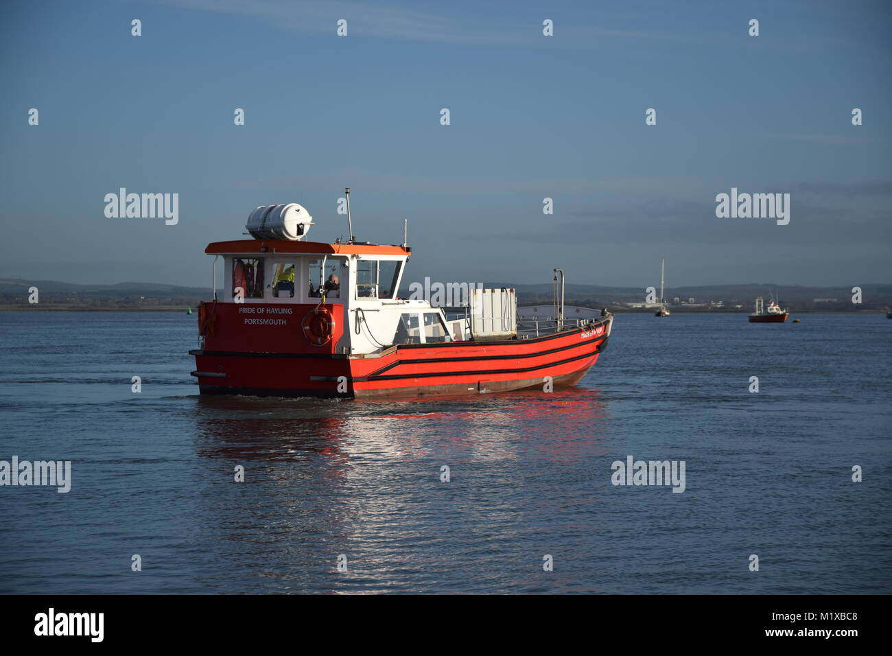 The Hayling Island ferry, which runs a scheduled service carrying foot ...