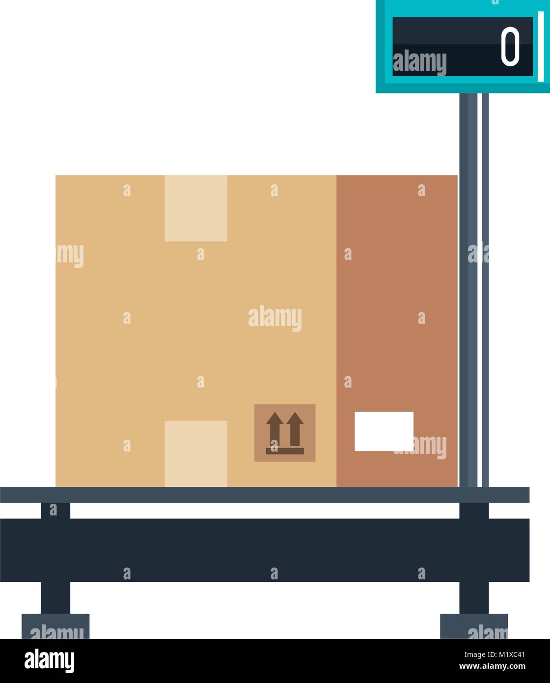 delivery service scale with box Stock Vector Image & Art - Alamy