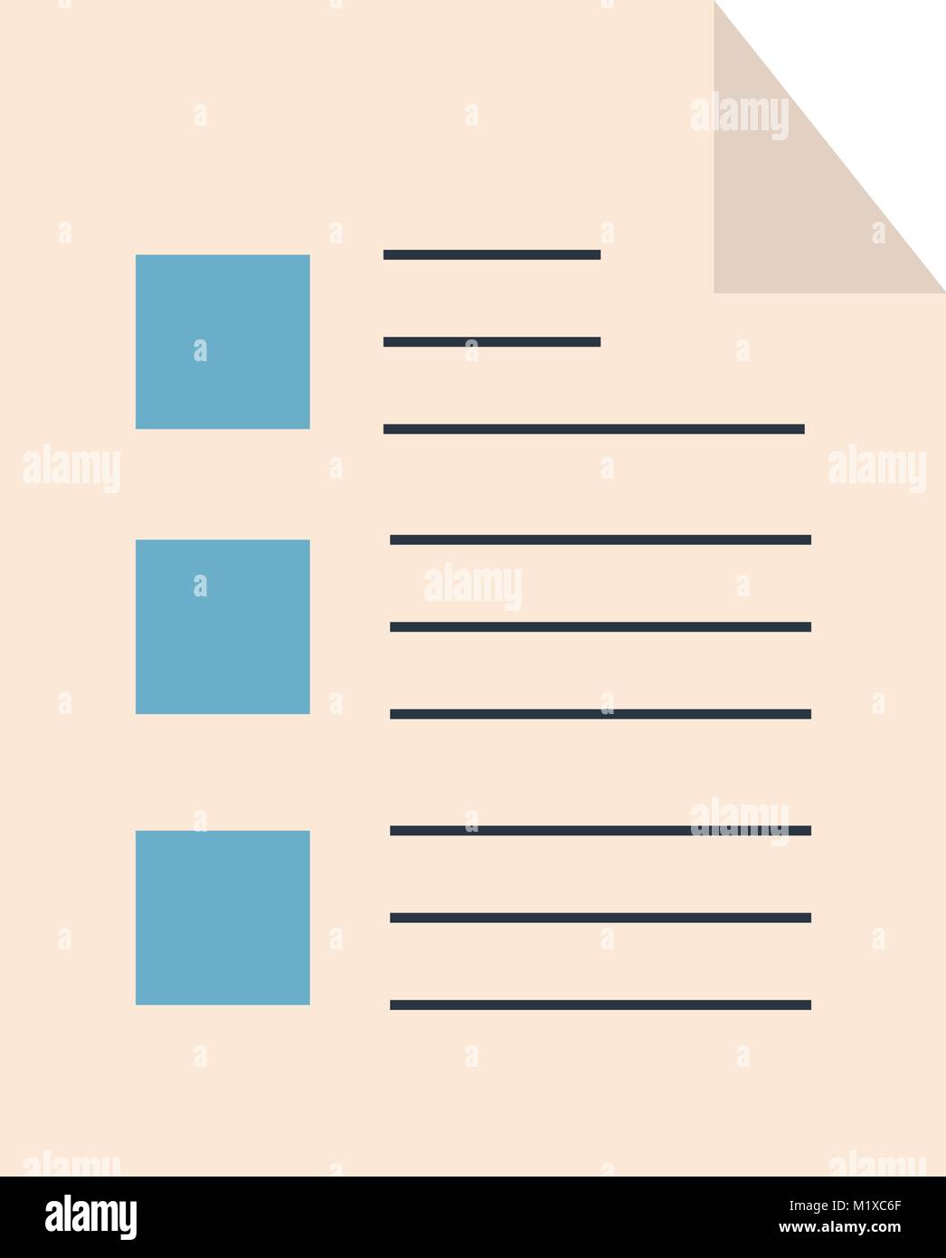 paper document isolated icon Stock Vector Image & Art - Alamy