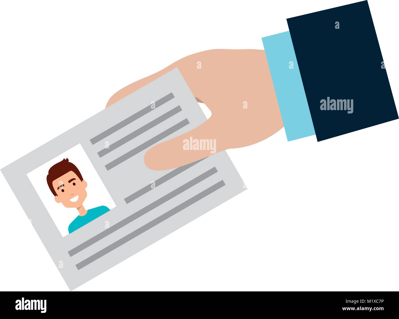 hand with id document card icon Stock Vector Image & Art - Alamy