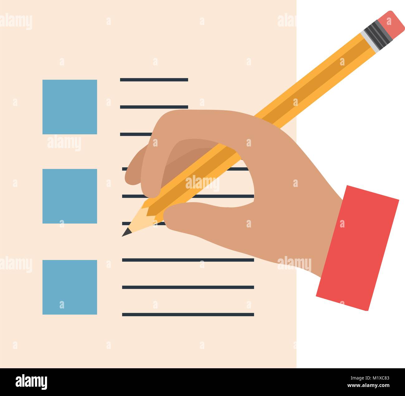 Writen by hand Stock Vector Images - Alamy