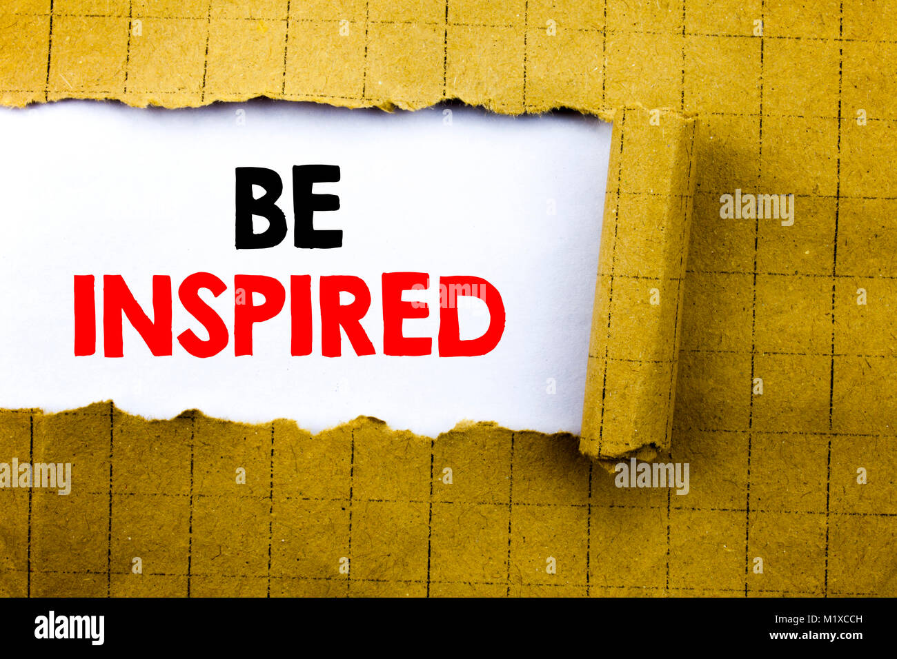 Word, writing Be Inspired. Business concept for Inspiration and ...